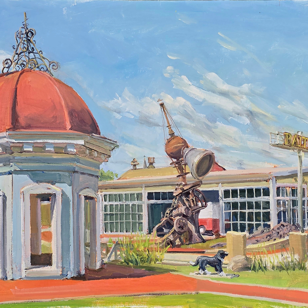 "Industrial Parts: Original painting by Crystal Moll – Crystal Moll Gallery